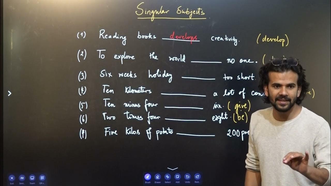 English Grammar 5.2| Tricky Singular Subjects and its verb agreement ...