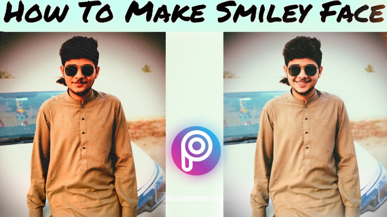 How To Make Smily Face| Normal face to smile face | Pics art| make good ...