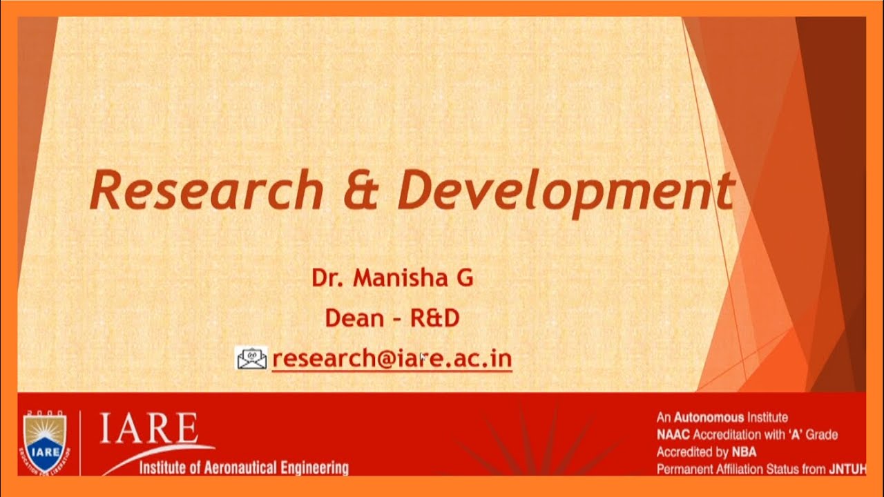 Research at IARE - YouTube