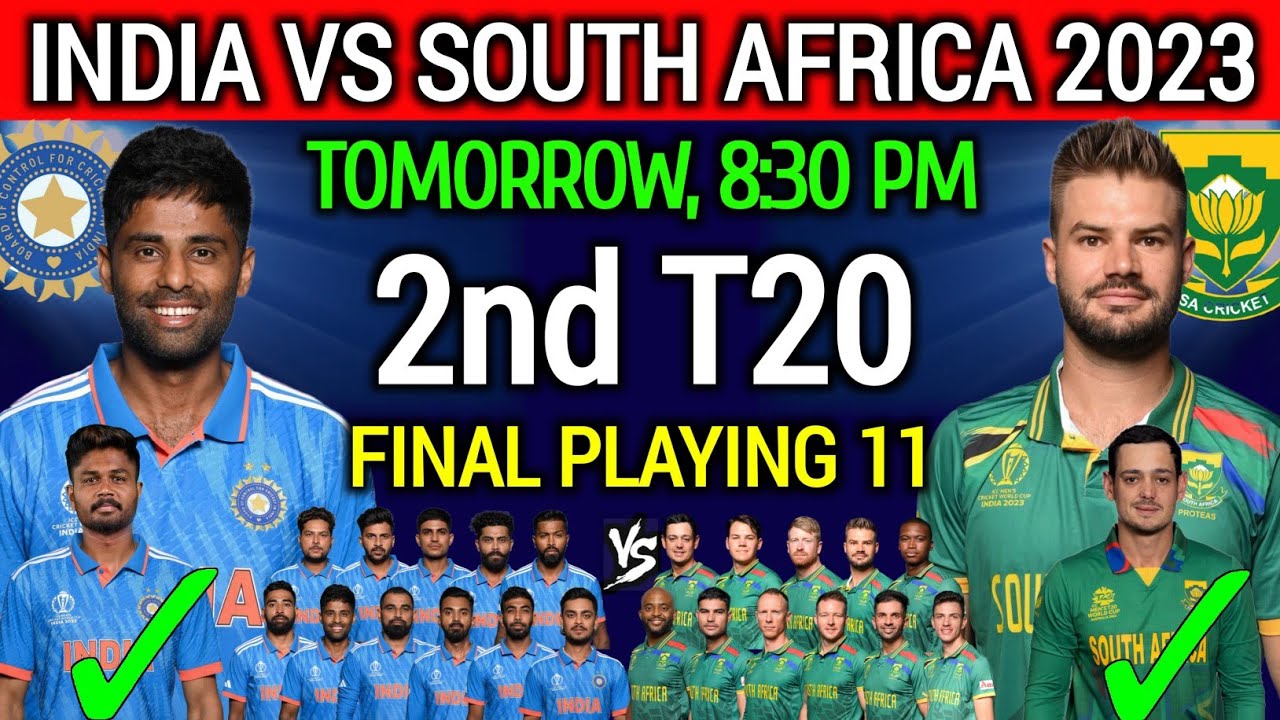 India vs South Africa 2nd T20 Match 2023 | India vs South Africa 2nd ...