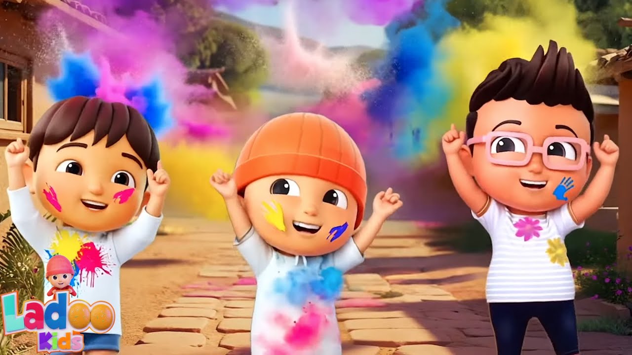 Holi Song in Hindi, होली है, Festival of Colors and Children Nursery ...