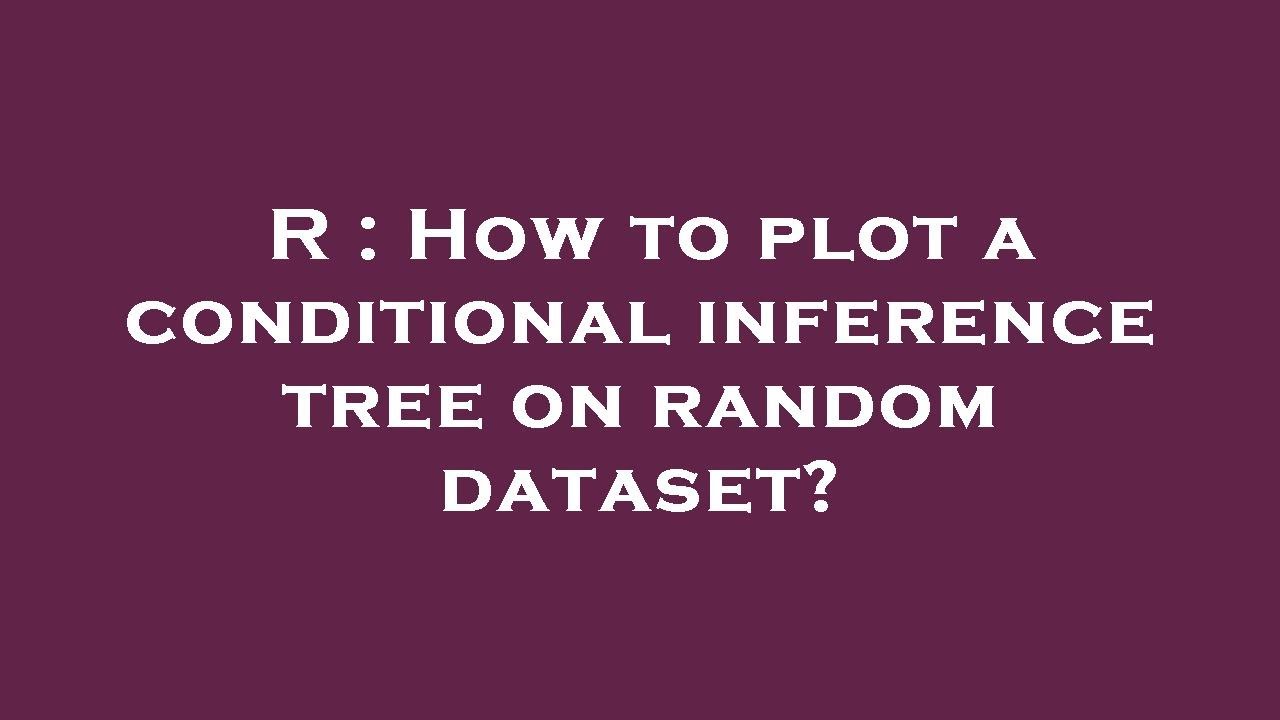 R How To Plot A Conditional Inference Tree On Random Dataset Youtube