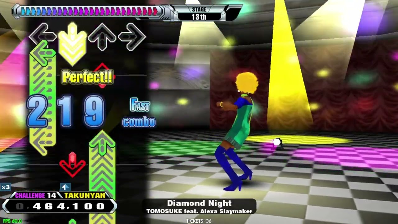 【DDR GRAND PRIX】Diamond Night【CHALLENGE】 - YouTube