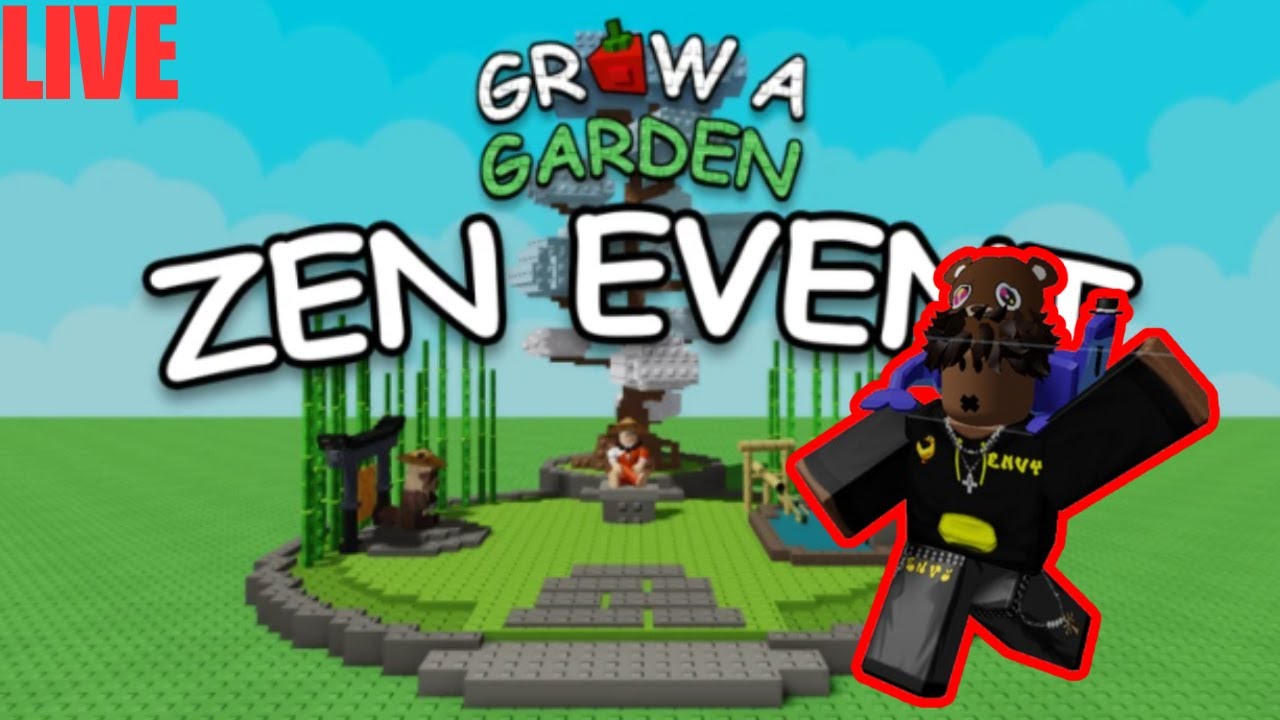 GROW A GARDEN LIVE | FARMING ZEN EGGS - YouTube