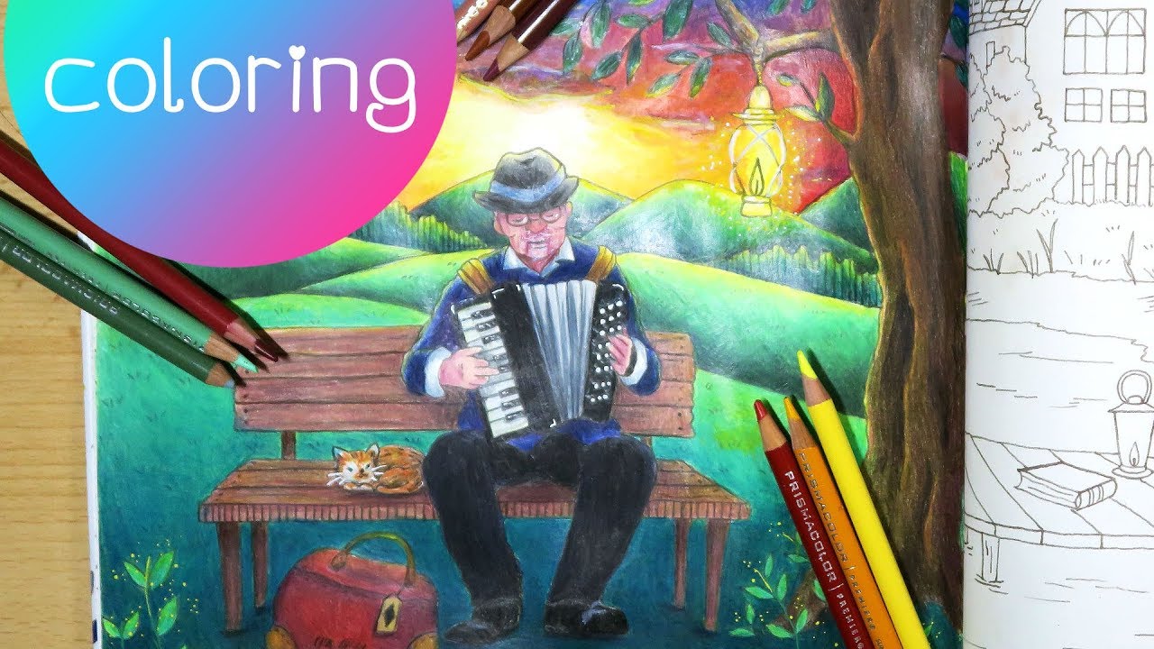 Coloring Book Journey - 030 Romantic Country by Eriy part 2 - YouTube