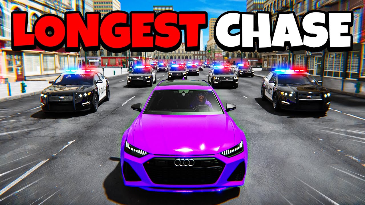 I Beat The WORLD'S LONGEST Police Chase In GTA 5 RP - YouTube
