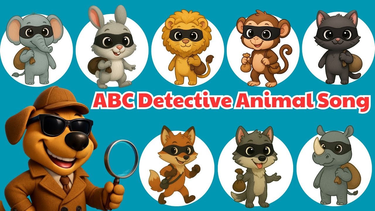 🐶 🎵 ABC Detective Song - Learn Alphabet A to Z with Animal Detectives ...