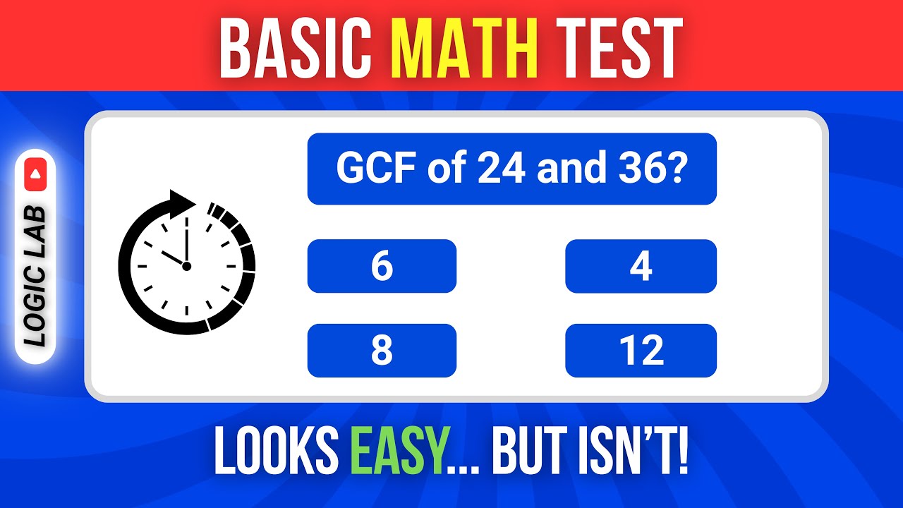 Ep:1 | Basic Math Test Quiz - Can You Score 100%? | #Educational # ...