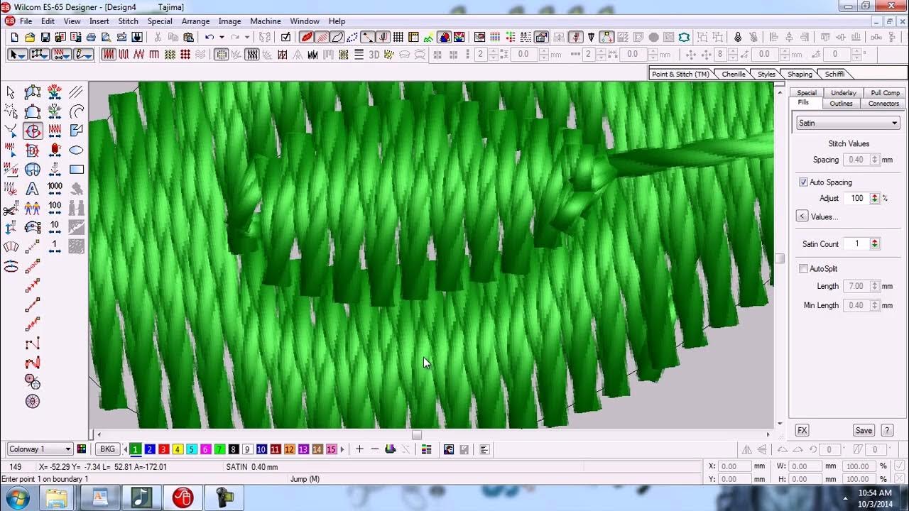 How to make 2 Embroidery type objects with Complex Fill in Wilcom Software English #wilcom # ...