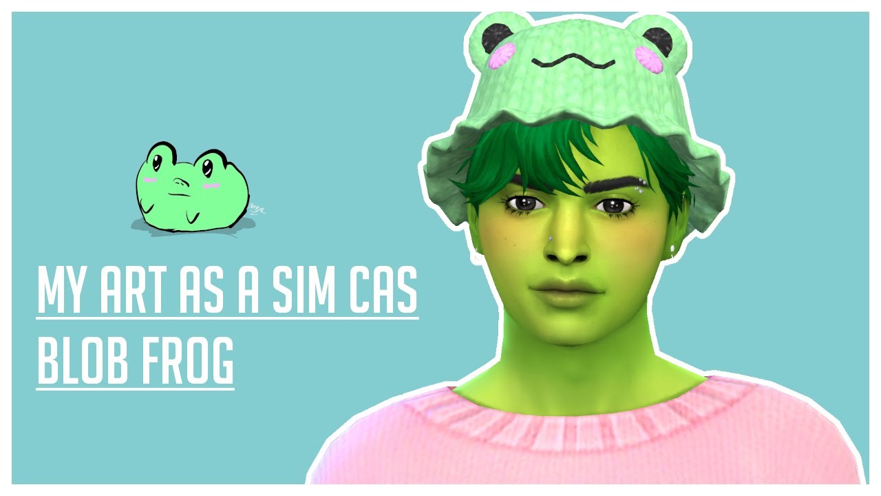Turning my art into sims! Blob Frog 🐸🖌️ - YouTube