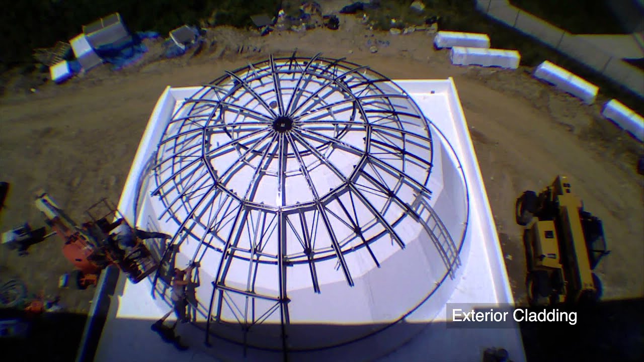 Time lapse view of Spitz Architectural Dome going up at Cheney ...