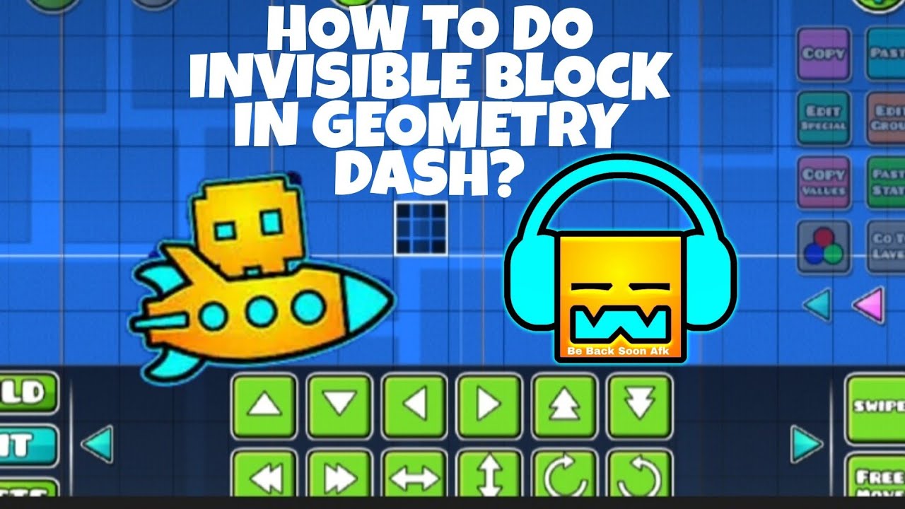 How to do invisible block in geometry dash? | GEOMETRY DASH - YouTube