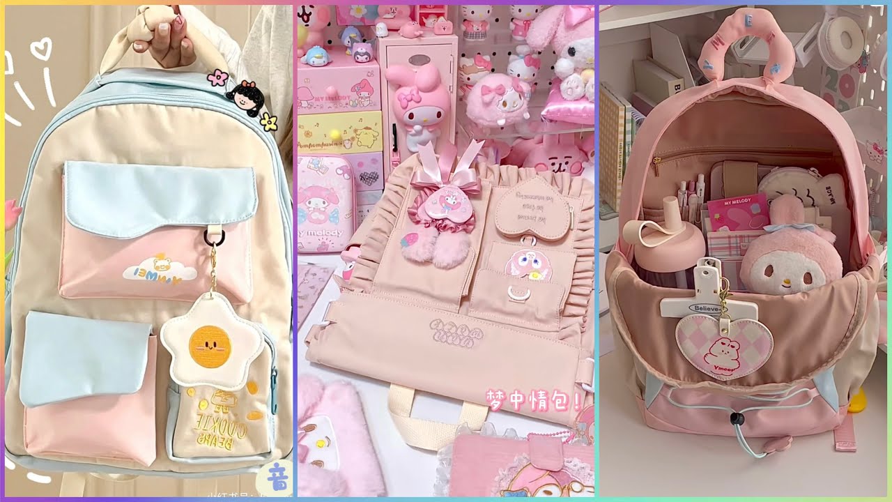 Stationary High School Bag Organizing🎀| Stationery Desk Organization ...