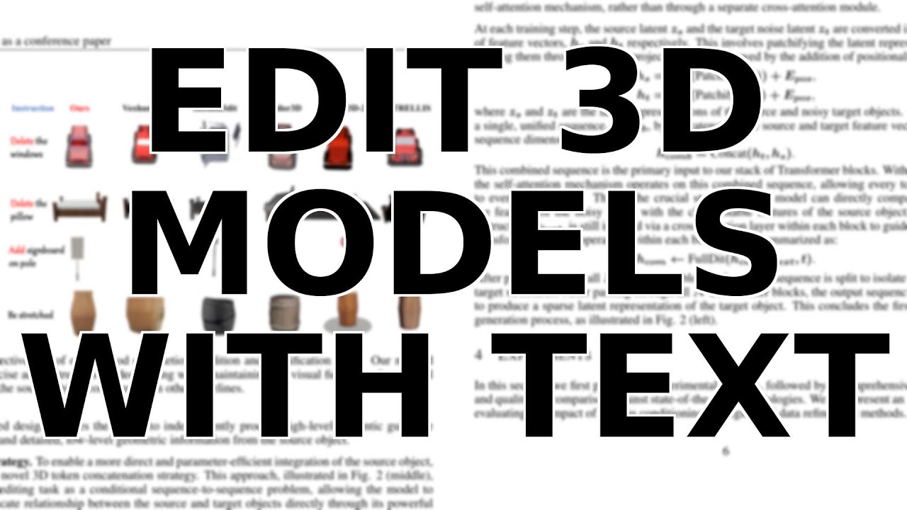 This AI Edits 3D Models in Seconds Just By Typing Instructions! - YouTube