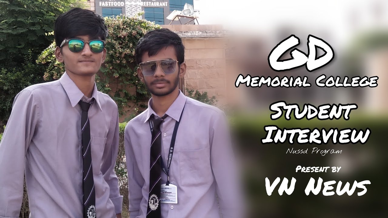 GD Memorial College || VV News present Students interview at GD ...