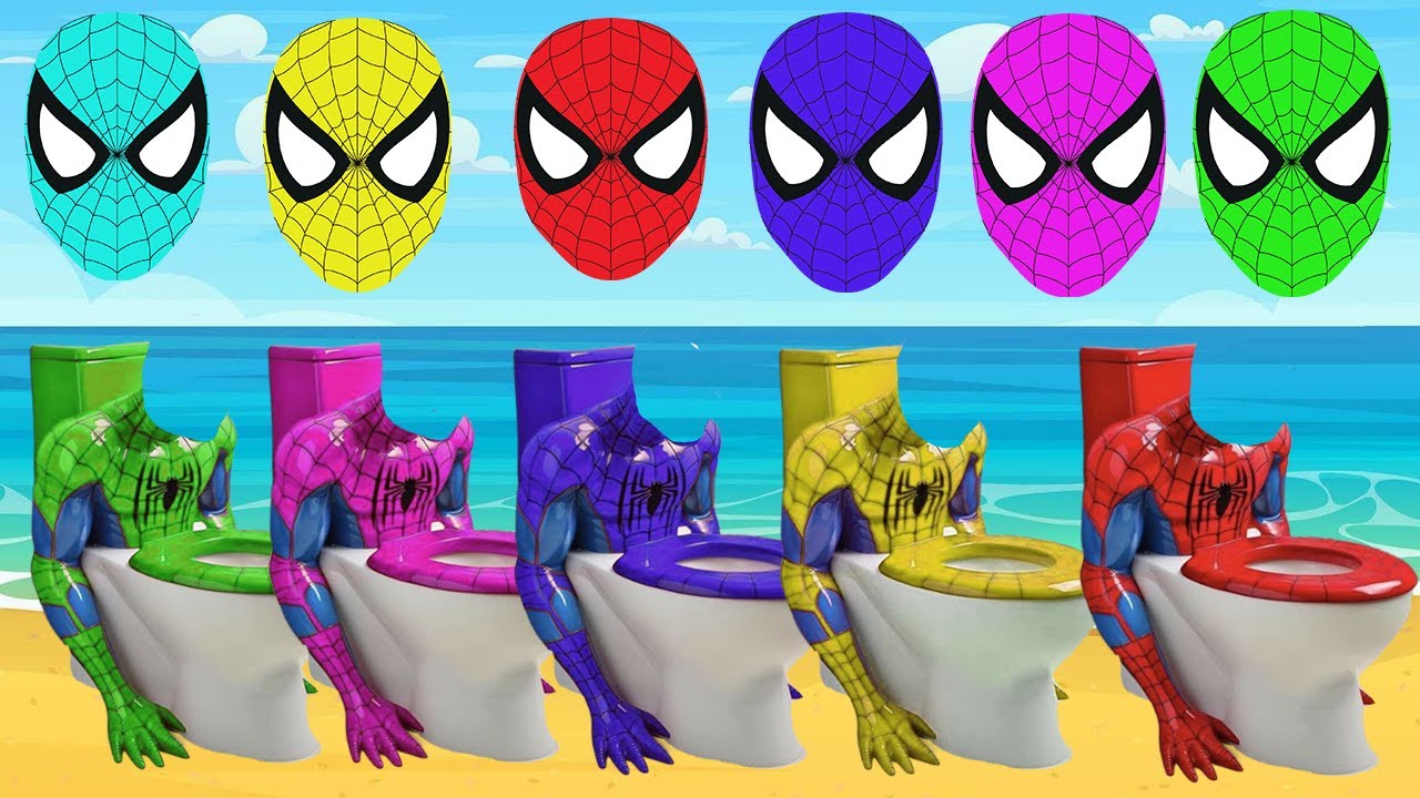 TEBAK GAMBAR TOP SPIDERMAN | TOP SUPERHERO, BLUE, GREEN, YELLOW AND RED ...