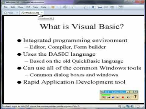 Keystone Learning: Visual Basic 6 Level 1 - Chapter 1, Section 1 - YouTube