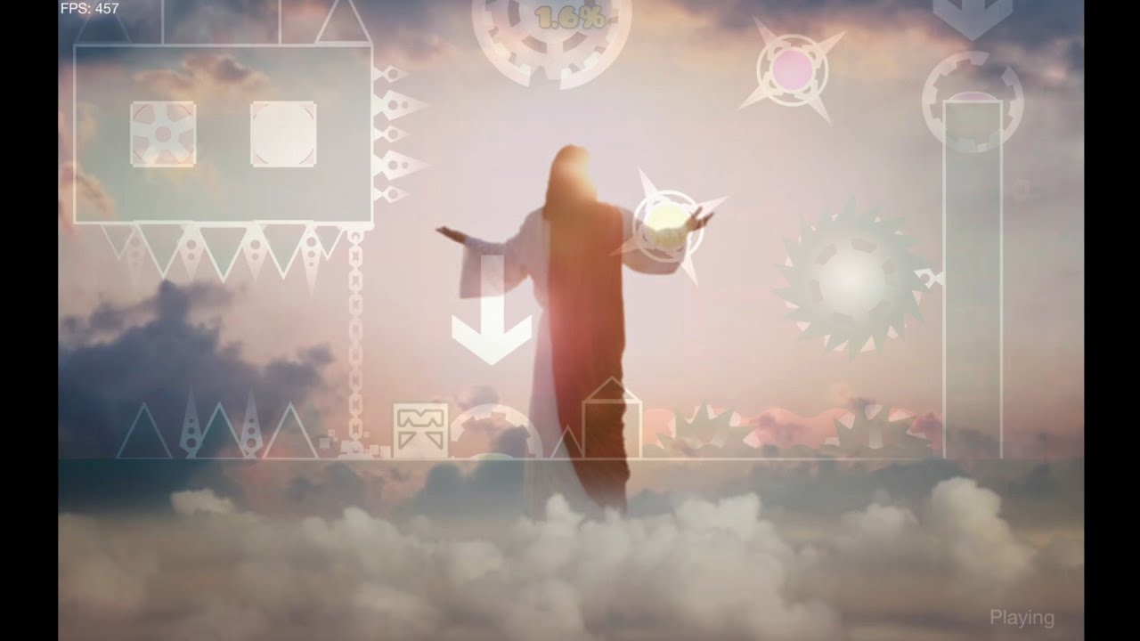 JESUS beats IMPOSSIBLE CLUBSTEP in GEOMETRY DASH - YouTube