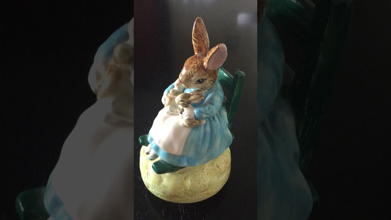Beatrix Potter Schmid Music Box Mrs Rabbit - Plays Brahms Lullaby - YouTube