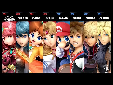 Pyra / Mythra and Byleth and Daisy and Zelda VS Mario and Sora and ...
