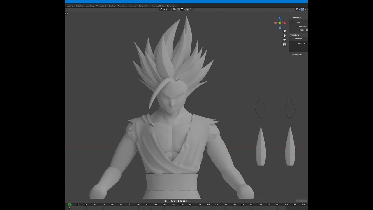 Modelando un personaje de Dragon Ball con Blender - YouTube