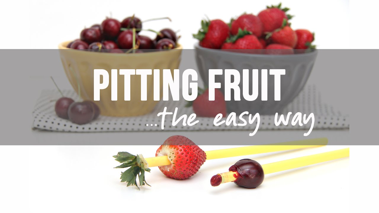 Pitting Your Fruit...the EASY way (no special gadgets needed!) - YouTube