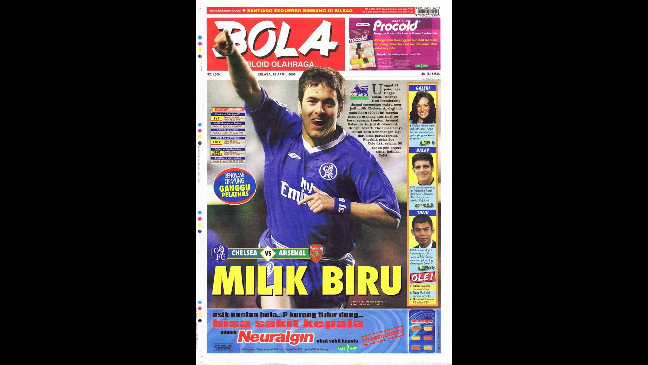 Tabloid BOLA ED 1509, Selasa, 2005-04-19 [Milik Biru] - YouTube
