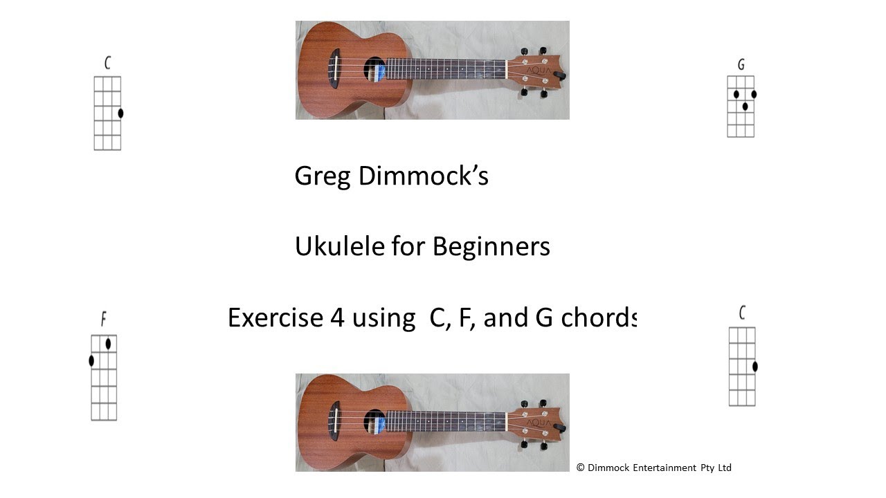 Ukulele Lesson 4: Learn how to Play the C Chord, F Chord and G Chord 4 ...