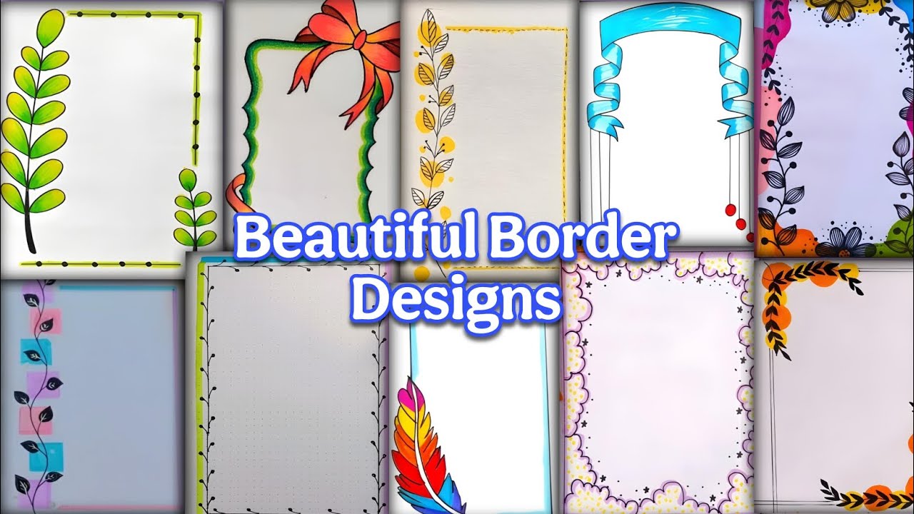 🥰Very Beautiful Border Designs||Simple Border Designs||Perfect for ...
