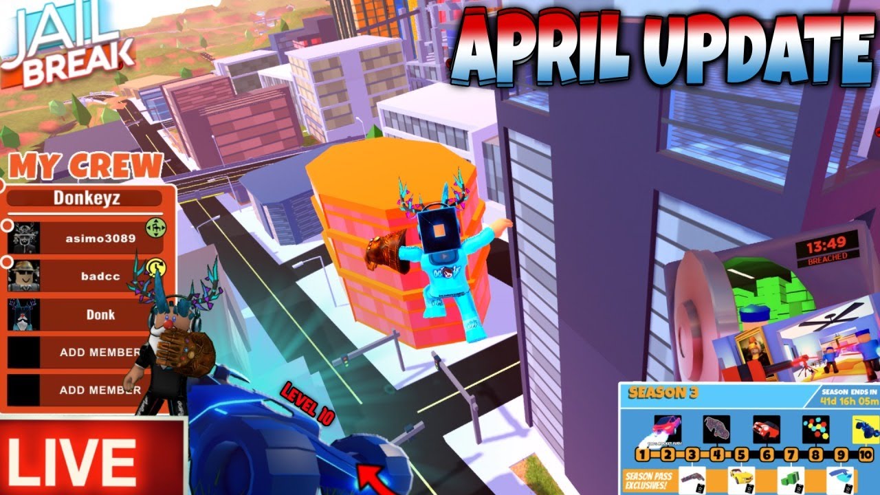 🔴Roblox Jailbreak Grinding (COME JOIN) Gamemodes *UPDATE* Stream - 05 ...