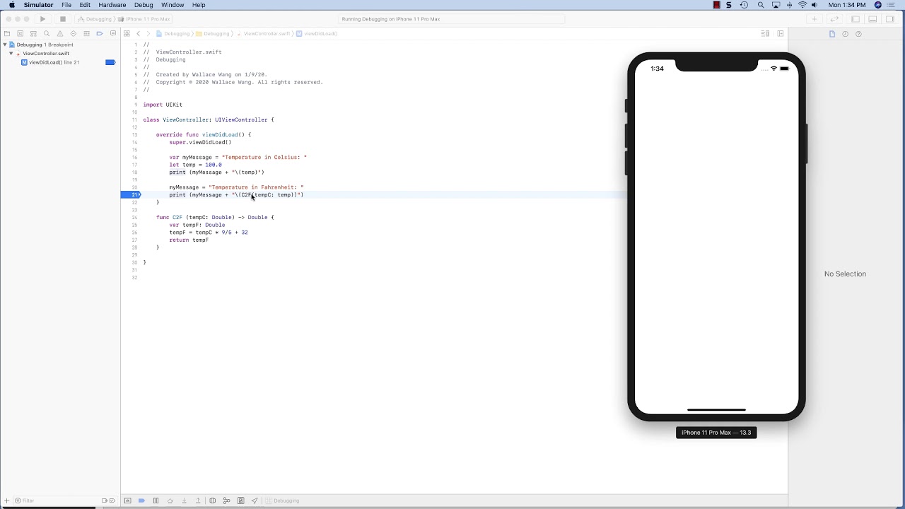Conditional breakpoint - YouTube