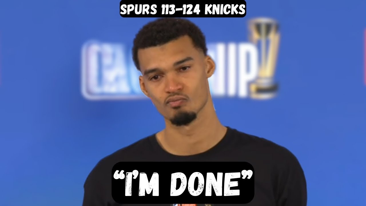 Victor Wembanyama IN TEARS after losing NBA Cup - Post Game Interview ...