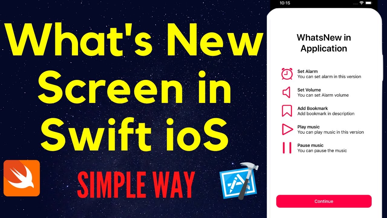 Create Whats New Screen in Swift iOS | New Features in this version ...