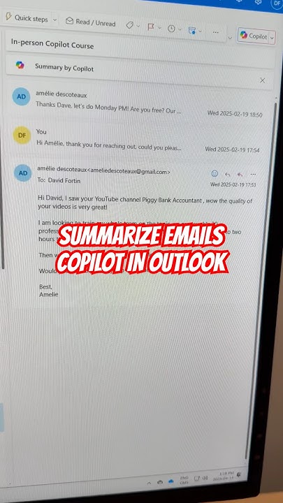 Summarize Long Email Threads in SECONDS with Copilot - YouTube