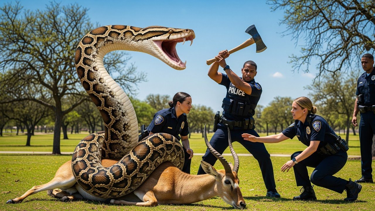 Animal Rescue: Shocking Moment Rescuers Save Mother Antelope From Giant ...