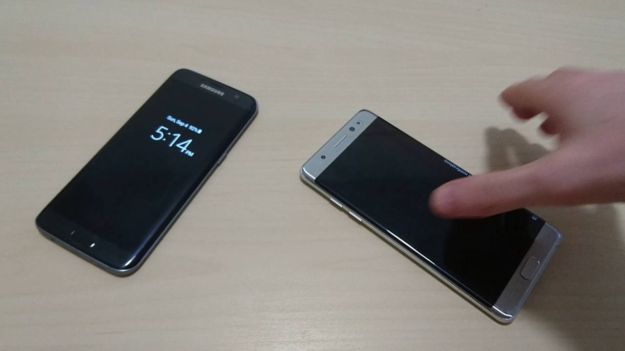 Galaxy Note 7 Edge Curved Display vs Galaxy S7 edge Curved Screen ...