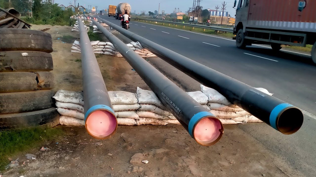 big oil pipe welding - YouTube