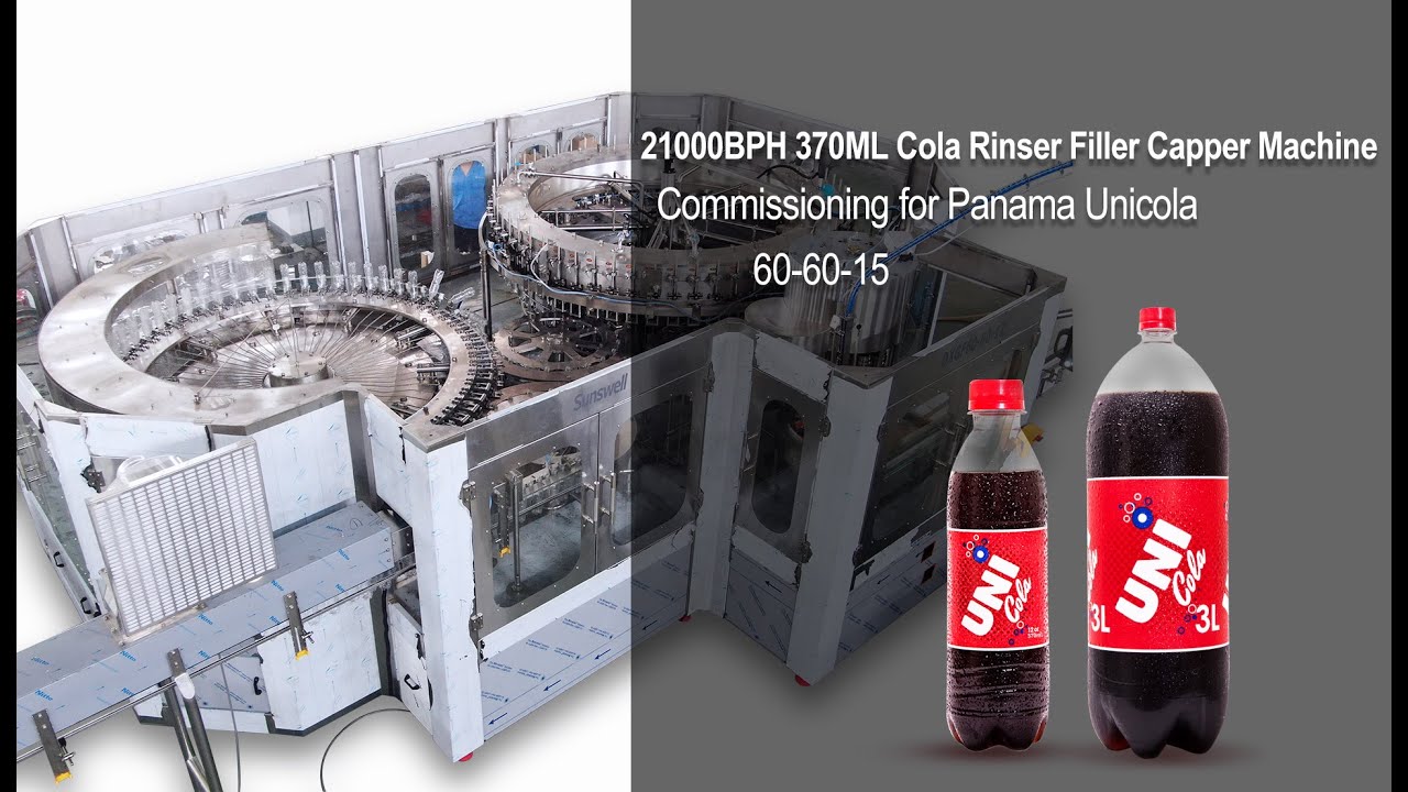 21000BPH 370ML Carbonated Drink Cola Rinser Filler Capper Triblock ...