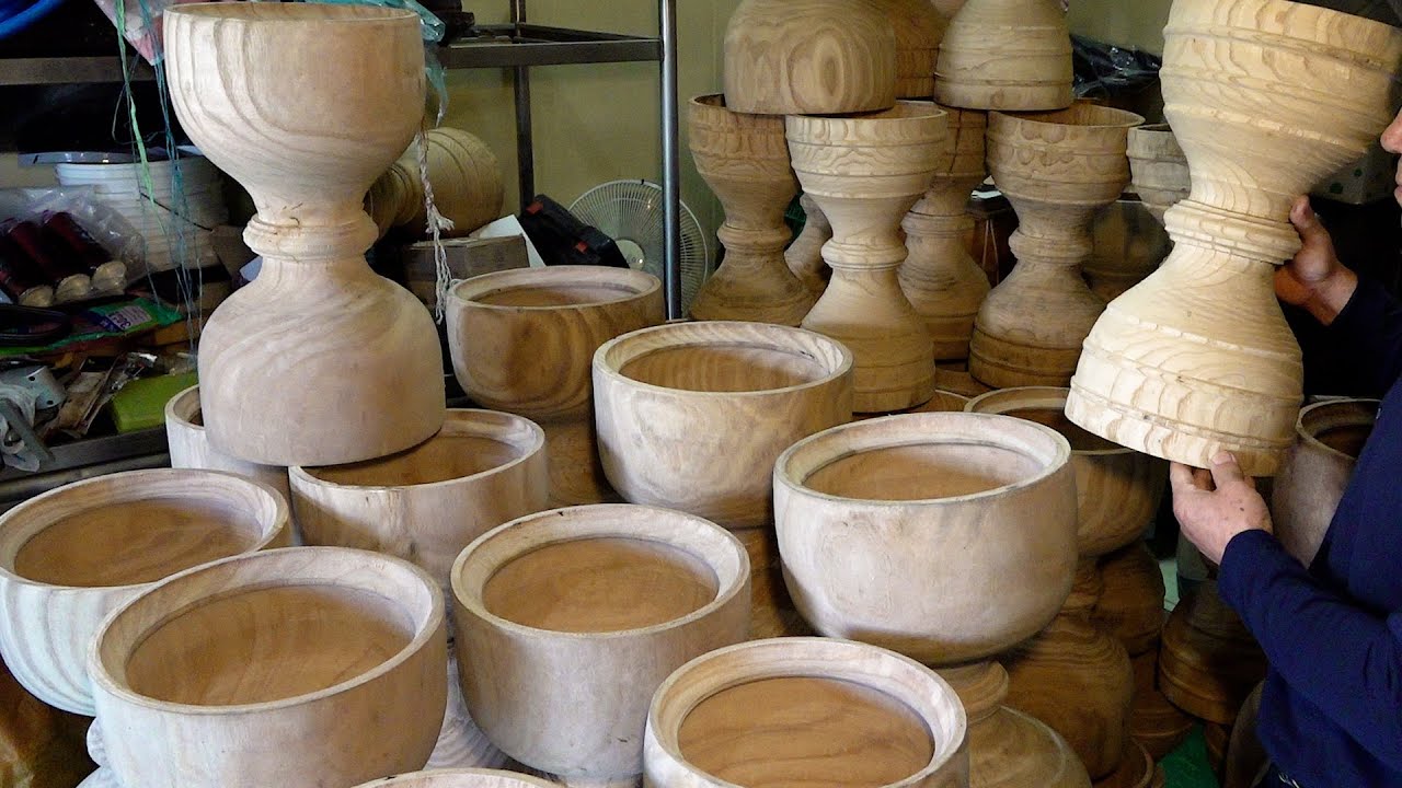 Process of making korean drum (janggu). Korean traditional percussion ...