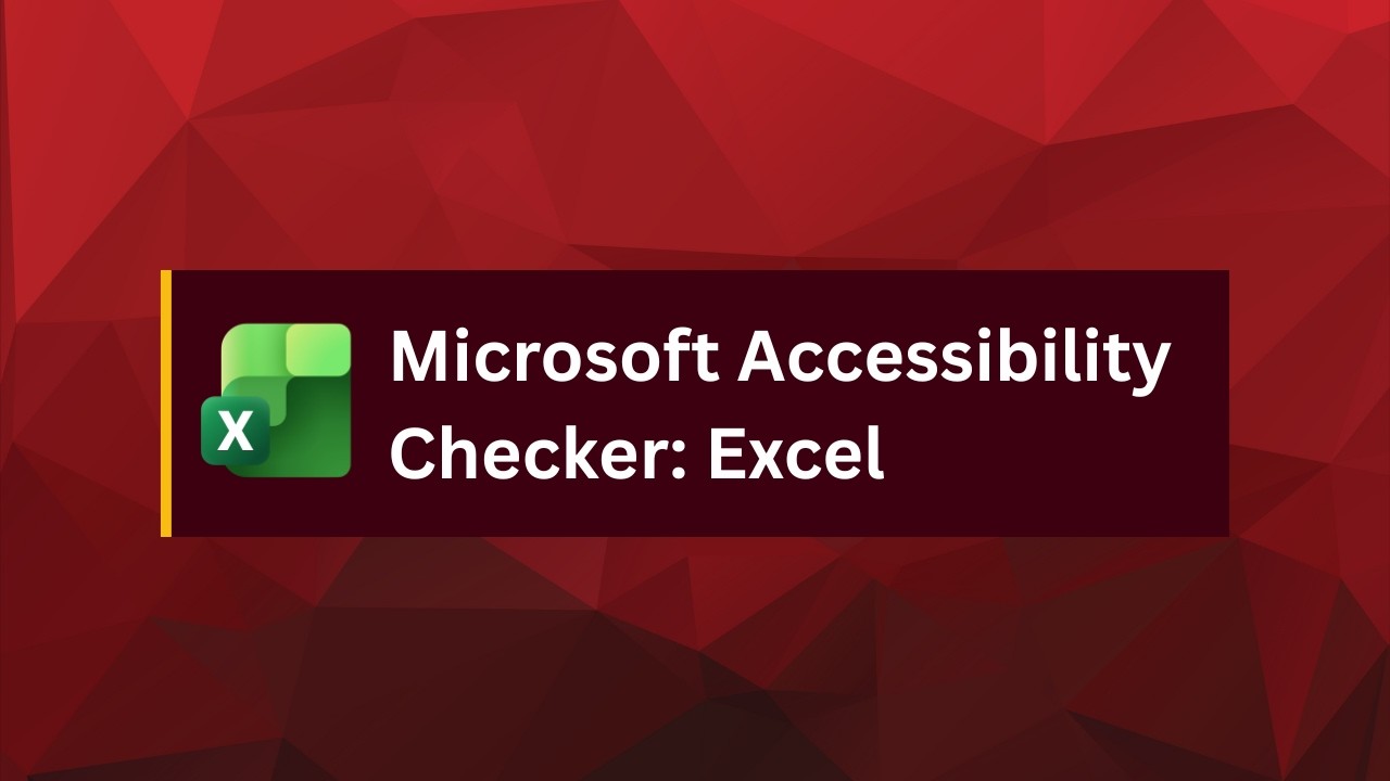 Microsoft Accessibility Checker: Excel - YouTube