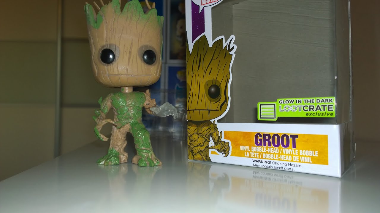 Funko POP! Groot Lootcrate exclusive Unboxing and Look - YouTube