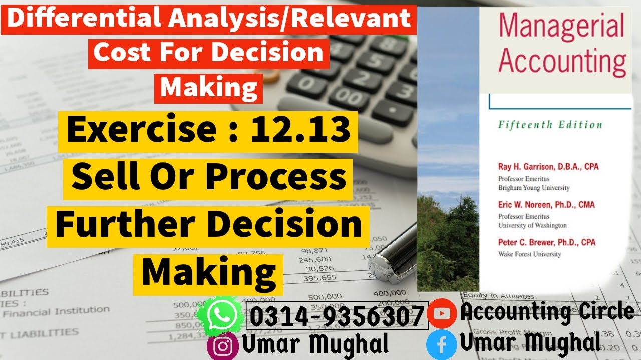 Sell Or Process Further Decision~Relevant Costing~Differential Analysis ...