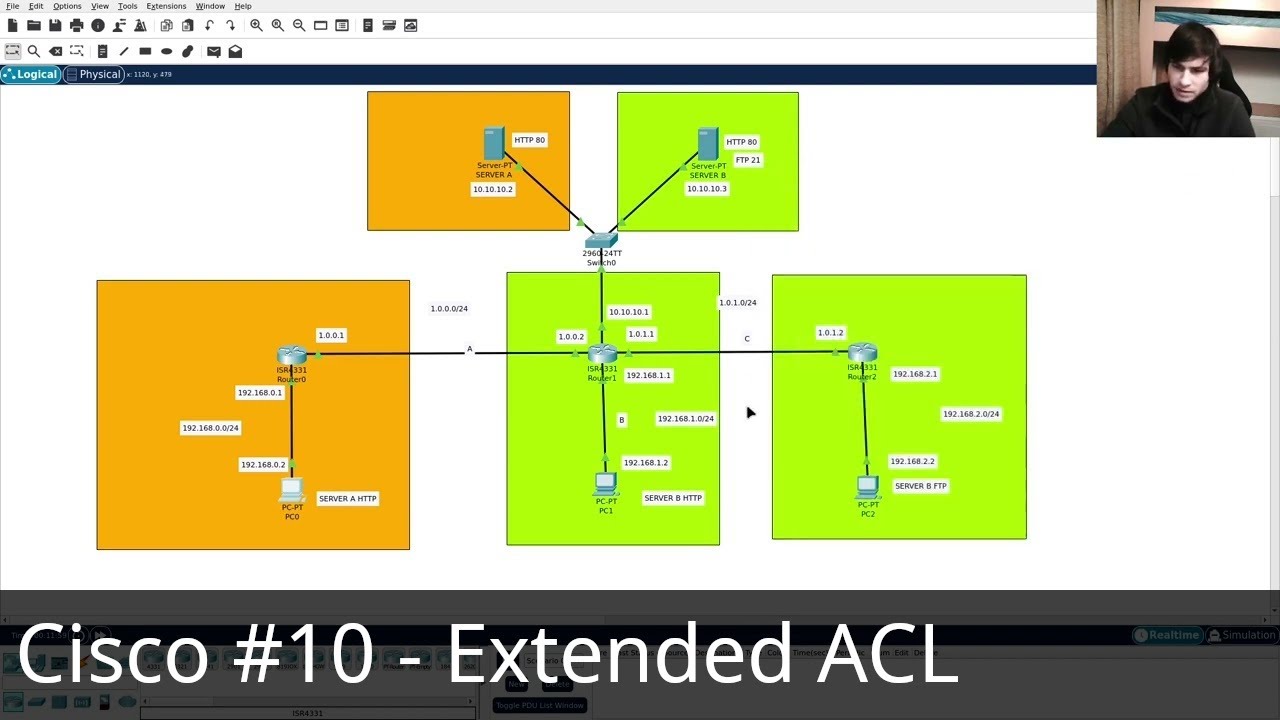 Cisco návody #10 Extended ACL - YouTube