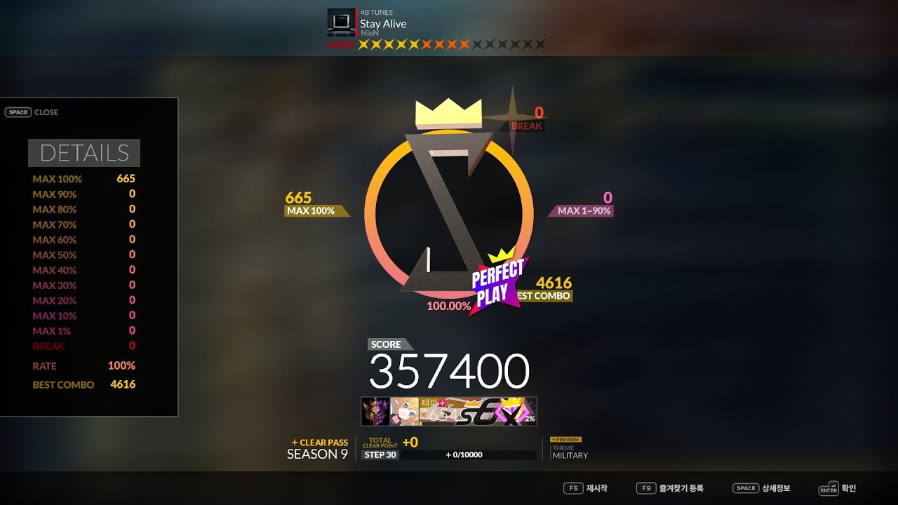 [DJMAX RESPECT V] Stay Alive - NieN 4B HD PERFECT PLAY 100.00% - YouTube