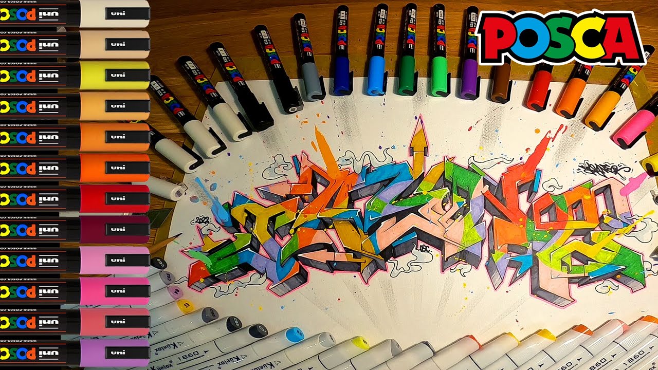 Graffiti Sketch with Uni POSCA pens [Effects] & KUELOX markers [Fill ...