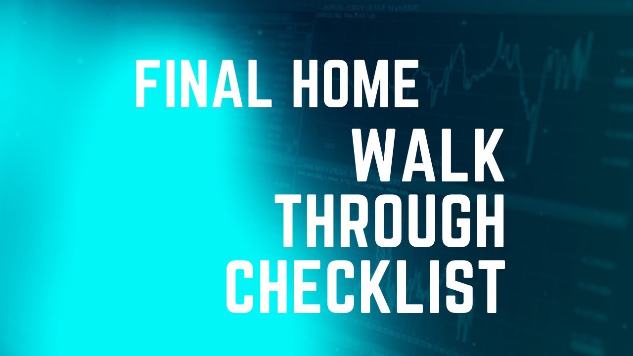 FINAL WALKTHROUGH HOME CHECKLIST! - YouTube