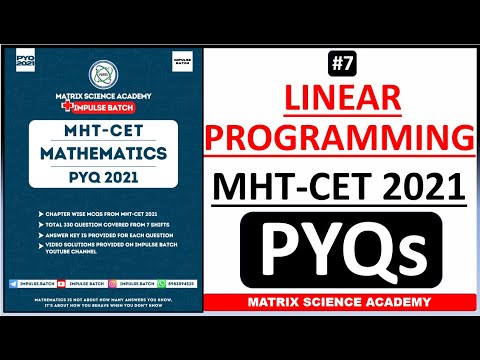 LINEAR PROGRAMMING | MHT CET PYQ 2021 | CLASS 12 | IMPULSE BATCH - YouTube