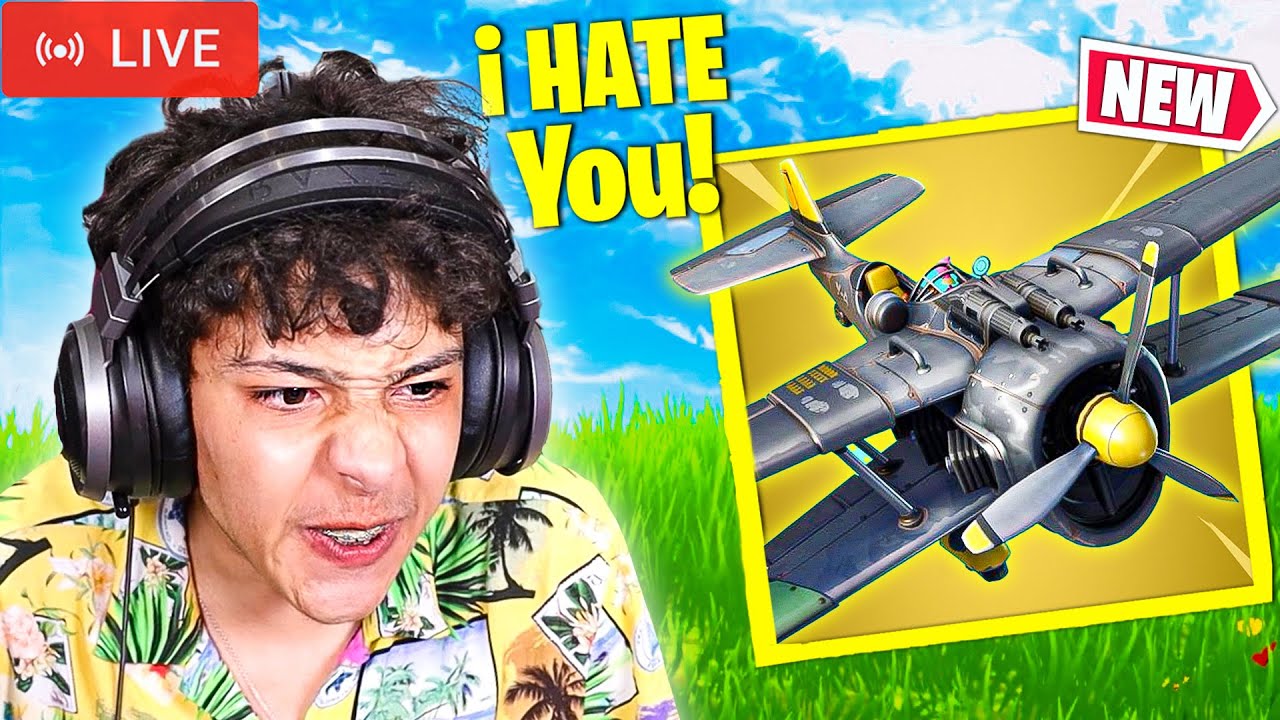 Trolling ANGRY Streamer With *NEW* Plane Update in Fortnite (LIVE ...
