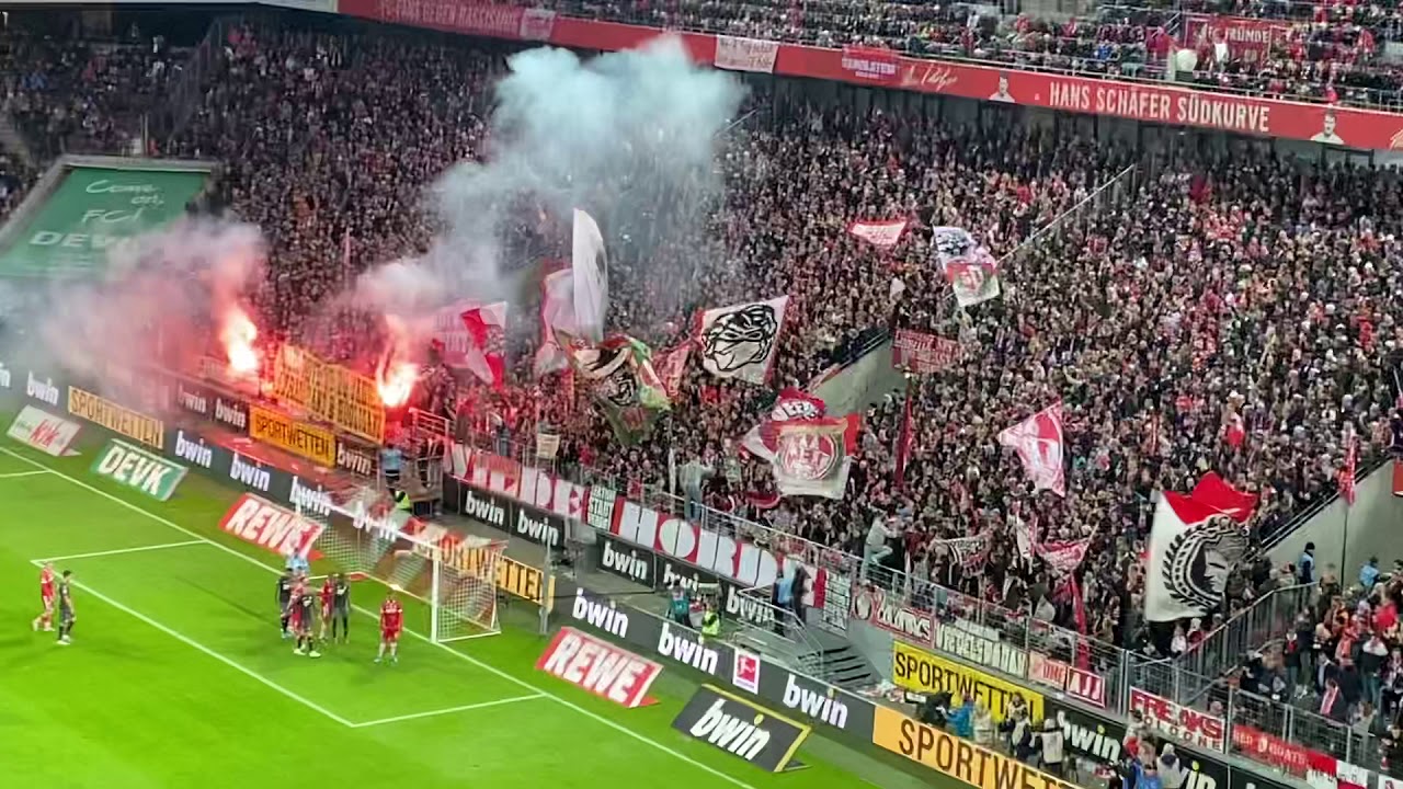 FC Köln Fans Pyro Show From Game Vs Hoffenheim - YouTube