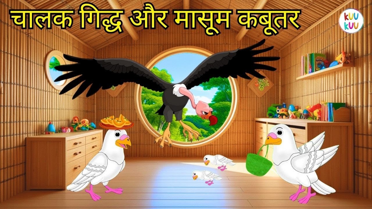 चालक गिद्ध और मासूम कबूतर | Clever Vulture & Innocent Pigeon | Moral ...